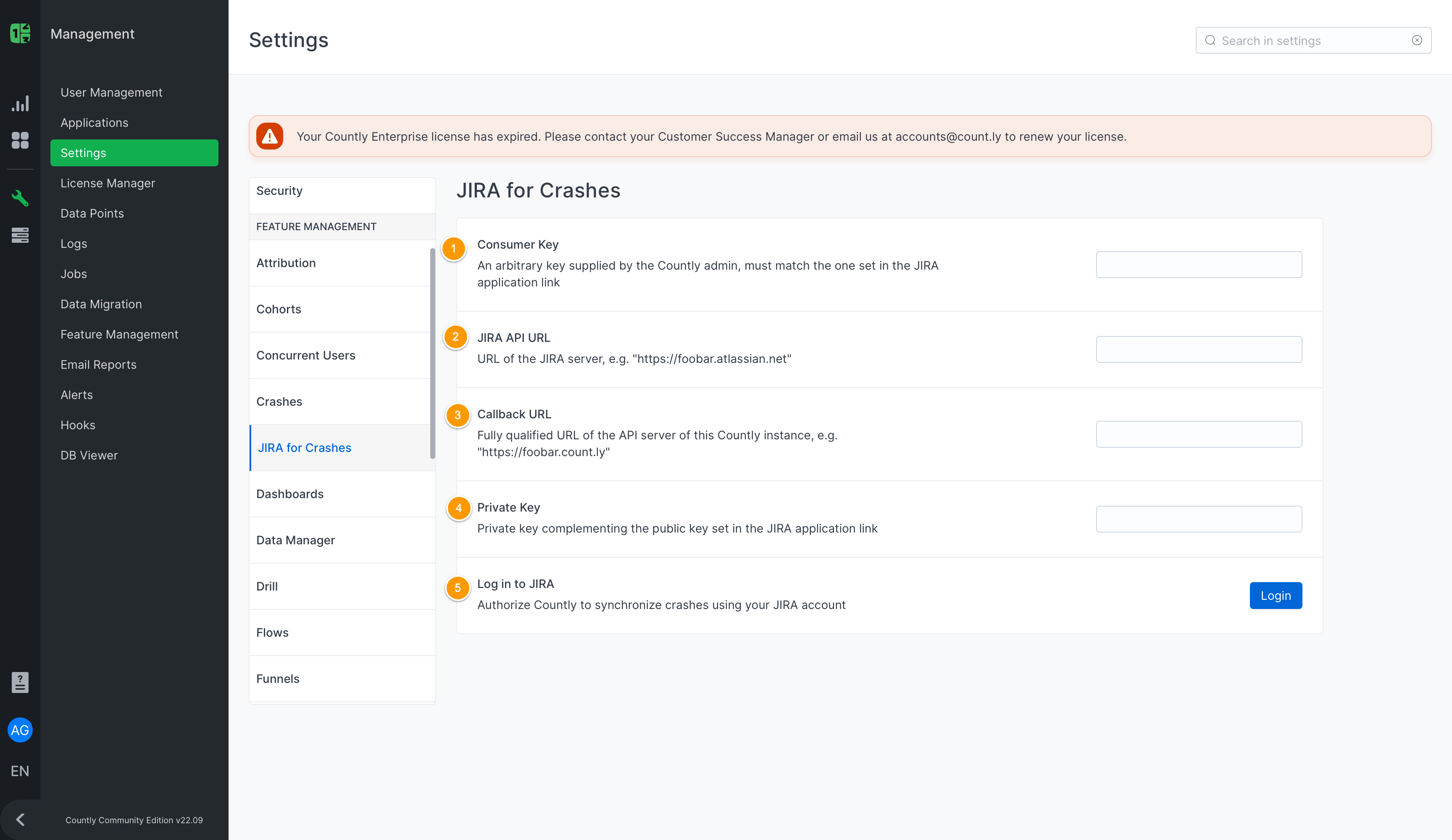 Jira Integration – Countly