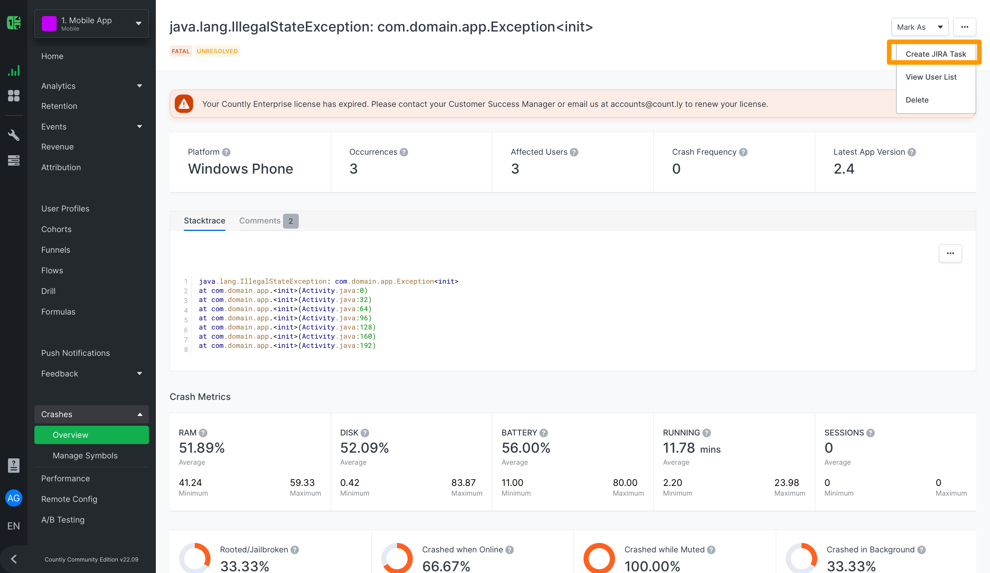Jira Integration – Countly