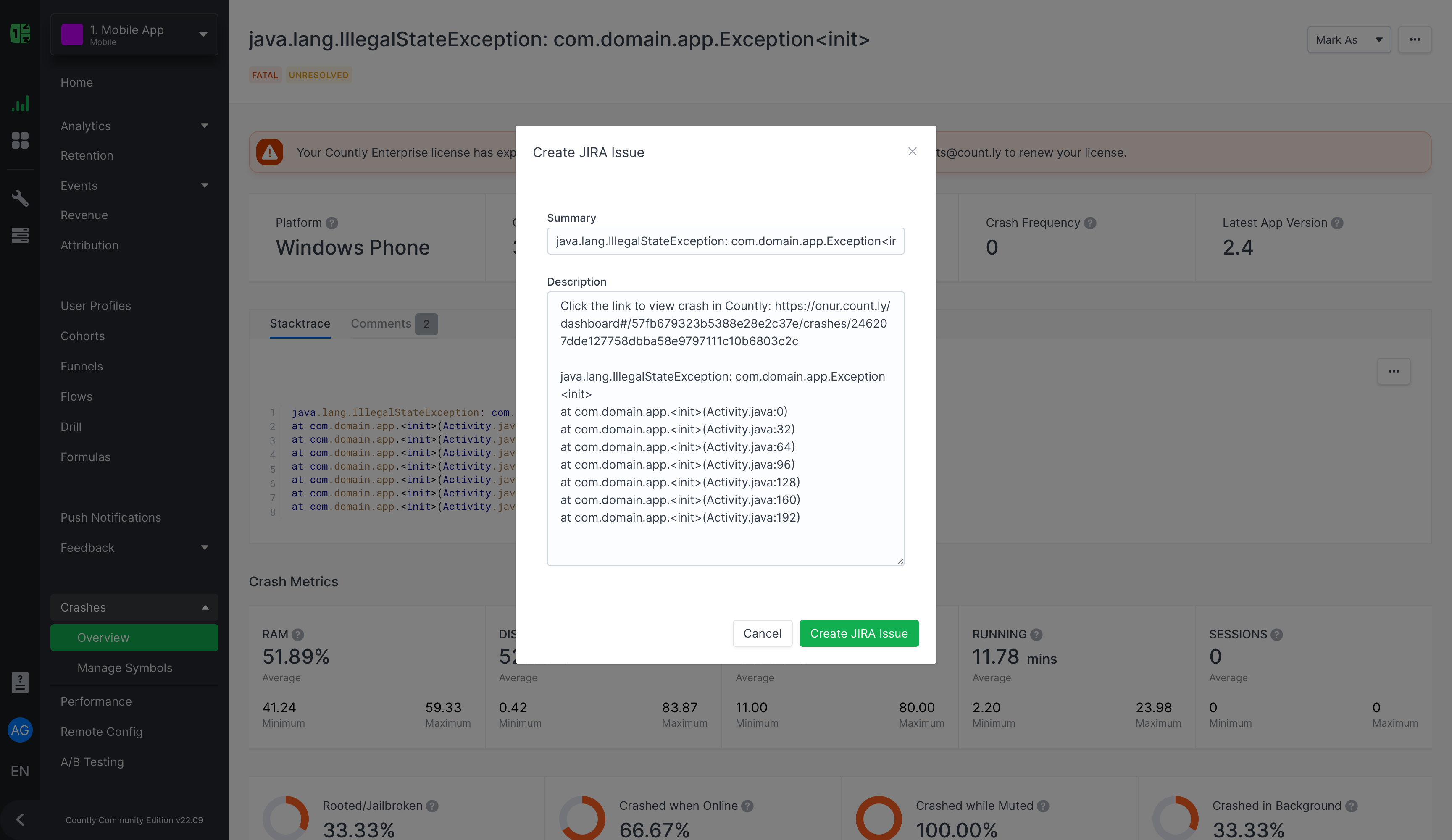 Jira Integration – Countly